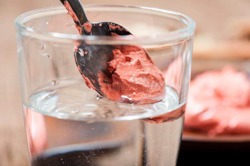 Limestone Solution in Cooking Stock Photo - Image of water, daeng ...