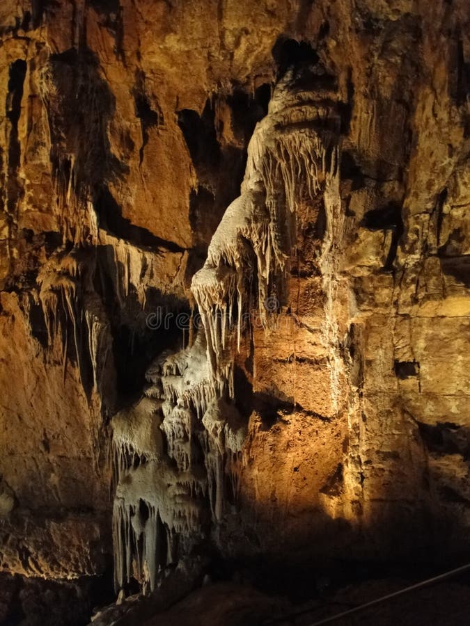 Limestone Stalactites Drip in Strange Formations Stock Image - Image of ...
