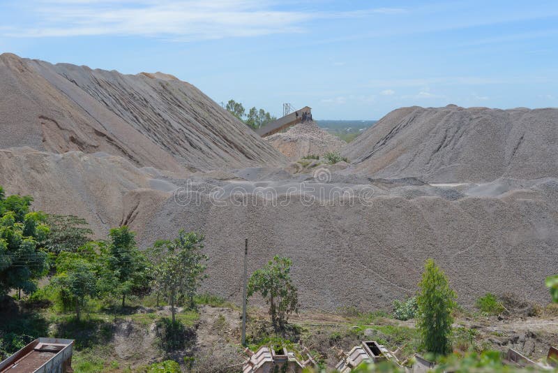 Stockpile of Aggregates stock image. Image of aggregates - 243184811