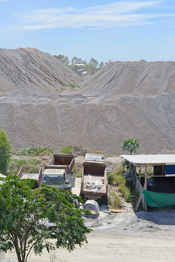 Stockpile of Aggregates stock image. Image of aggregates - 243184811