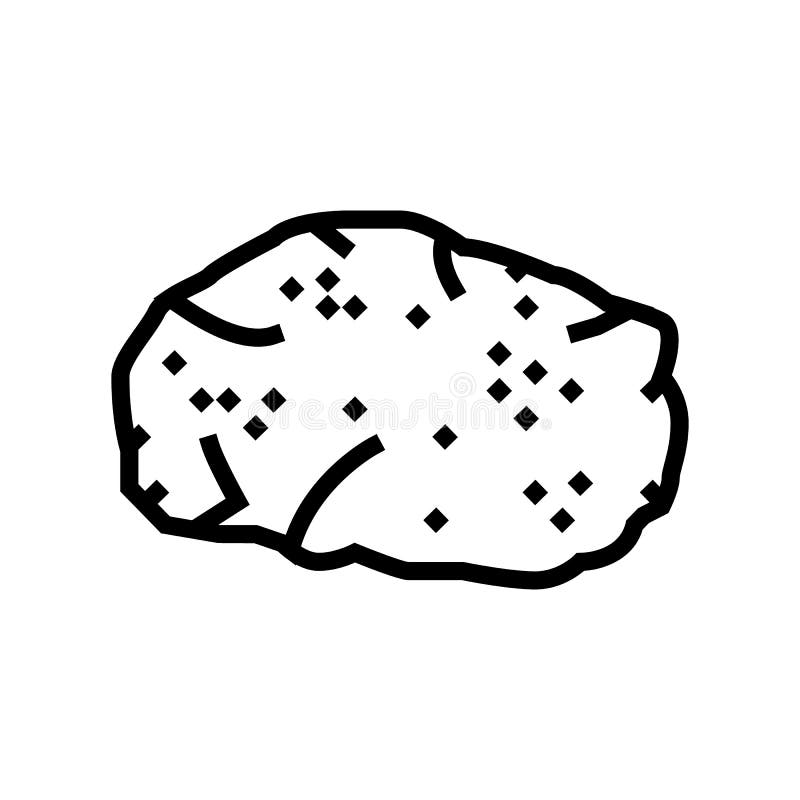 Limestone Stone Rock Line Icon Vector Illustration Stock Vector
