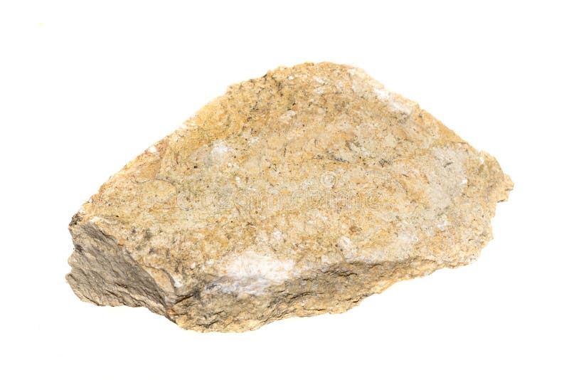 Limestone Stone on a White Isolated Background Stock Image - Image of ...