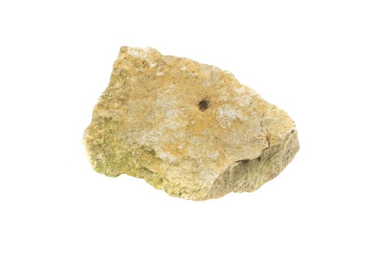 Limestone Stone on a White Isolated Background Stock Photo - Image of ...