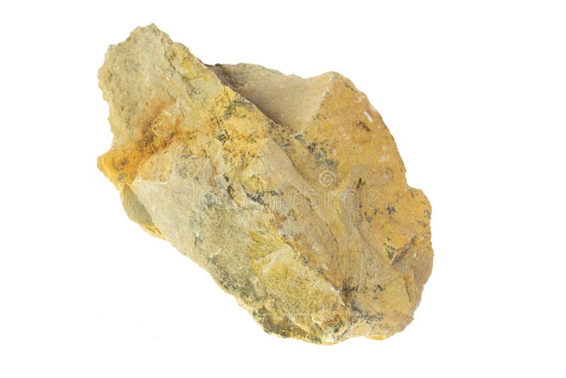 Limestone Stone on a White Isolated Background Stock Photo - Image of ...