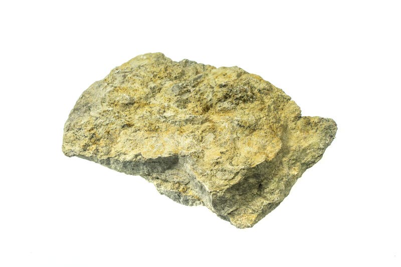 Limestone Stone on a White Isolated Background Stock Image - Image of ...