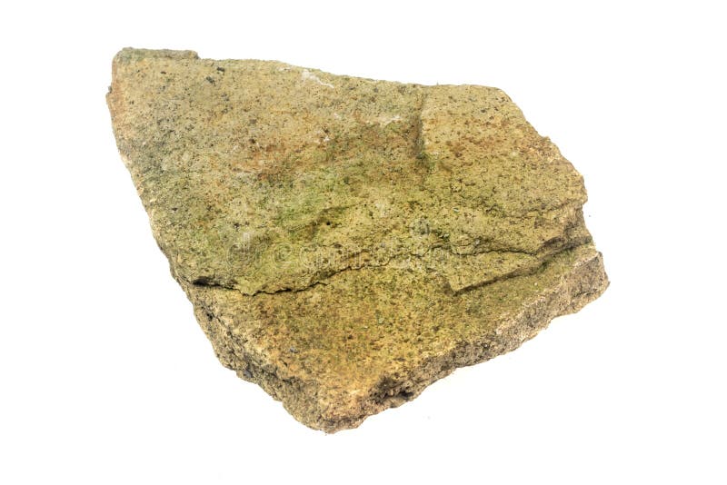 Limestone Stone on a White Isolated Background Stock Image - Image of ...