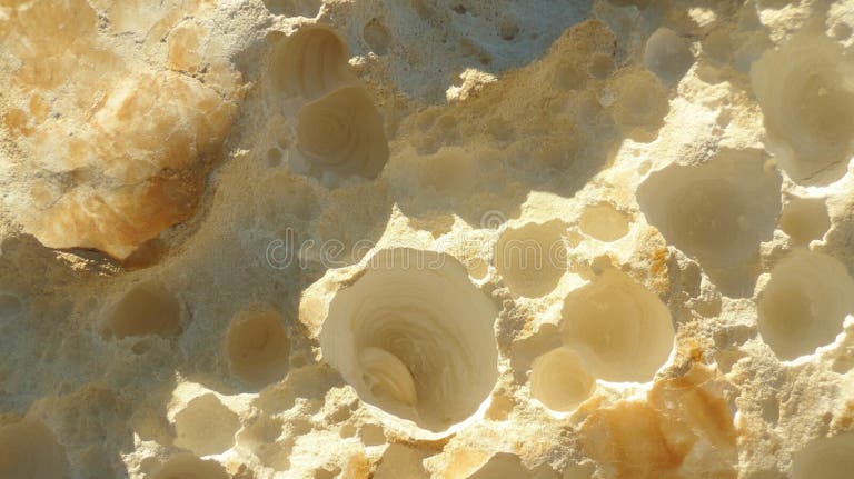 Limestone Surface with Fossilized Shells - Natural Geological Patterns ...