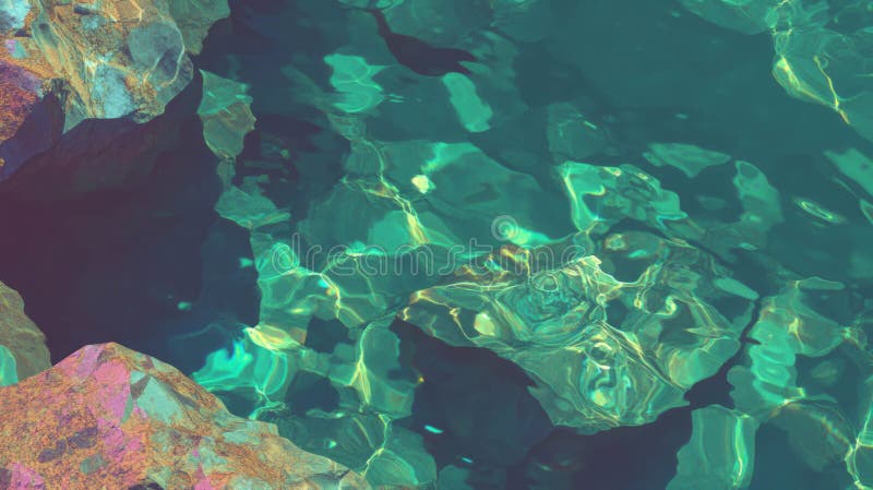 Limestone Texture with Embedded Crystals Creating a Reflective Water ...