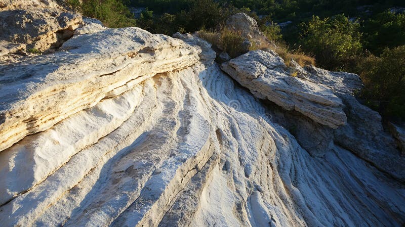 Limestone Texture with Flowing Water Erosion in Natural Landscape Stock ...