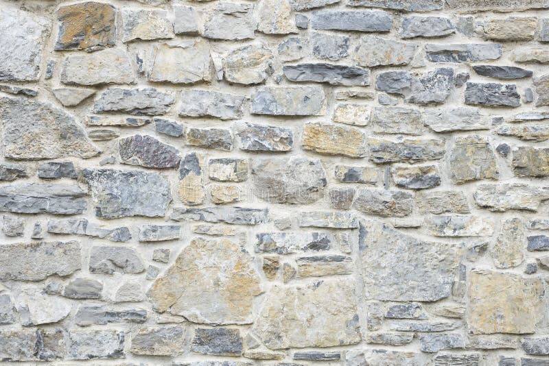 Limestone Wall In Small Rectangular Blocks, Foreground Stock Image ...