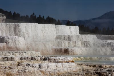 Limestone in Yellowstone National Park Stock Photo - Image of ...