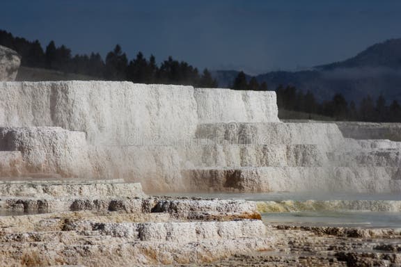 Limestone in Yellowstone National Park Stock Photo - Image of ...