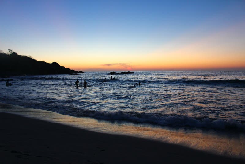 A Liminal Sunset Over the Pacific Stock Image - Image of oaxacan ...