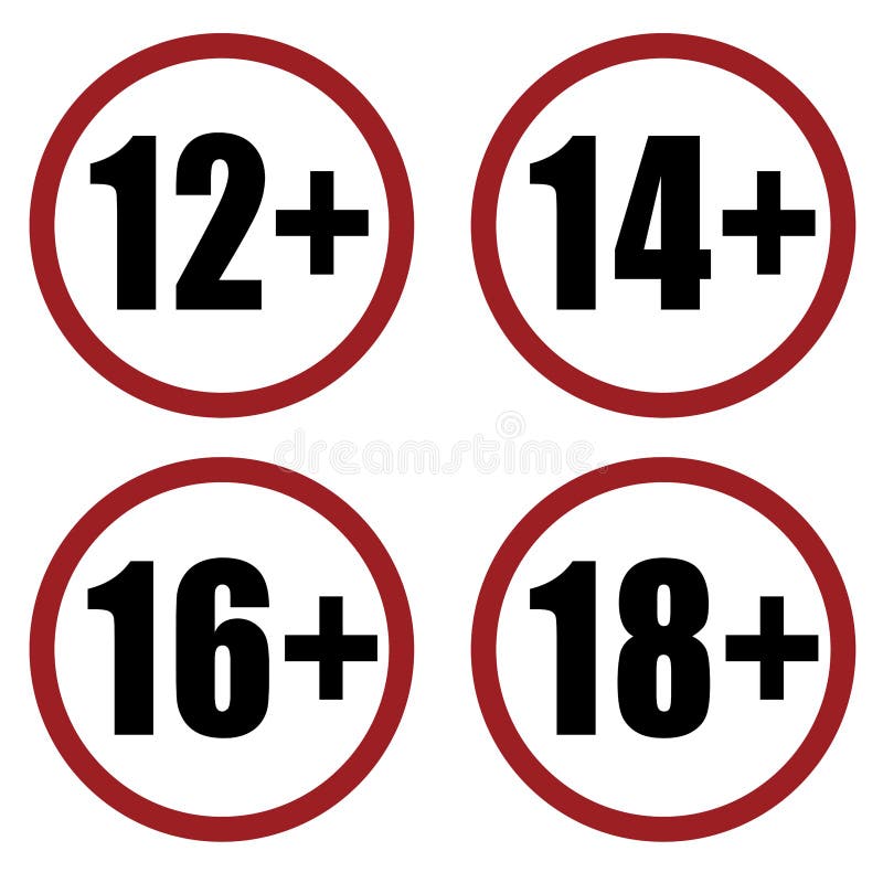 Age Limitation Icons Set. Growth Stages Stock Vector - Illustration of ...