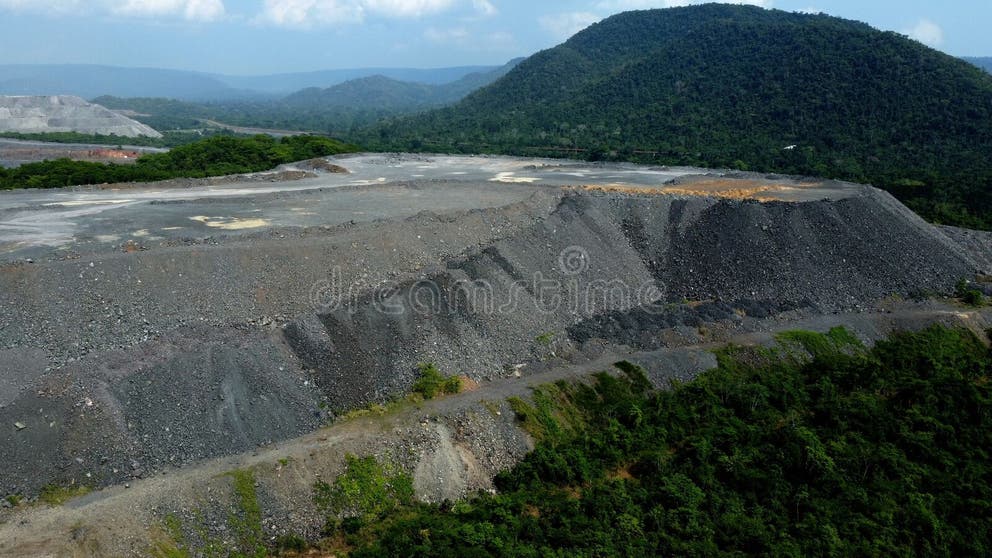 Huge Open Mine at the Brink of the Rainforest in Brazil Stock Photo ...