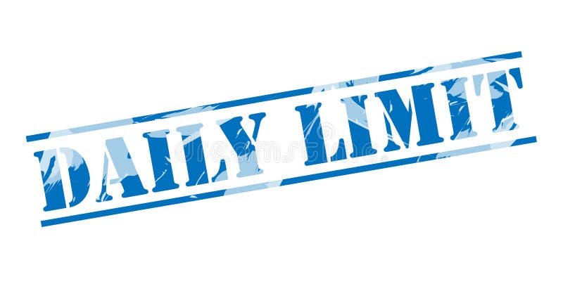 Daily limit blue stamp stock illustration. Illustration of symbol ...