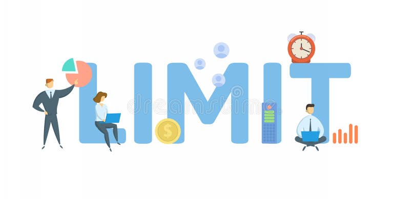 Limit. Concept with Keyword, People and Icons. Flat Vector Illustration ...