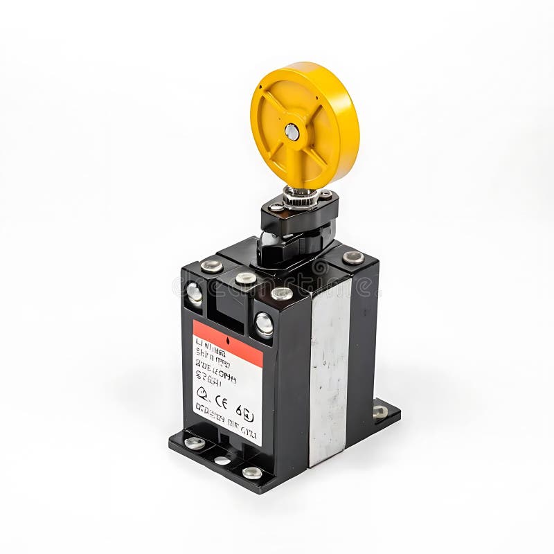 Limit Switch Isolated on a White Background Stock Image - Image of ...