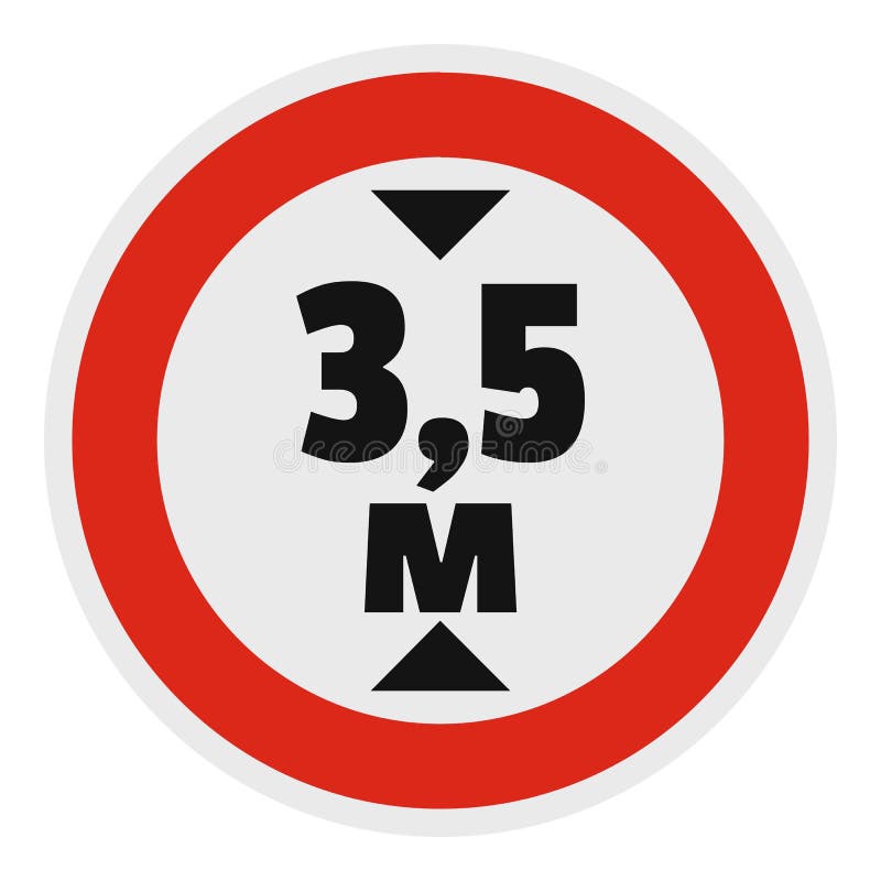 16 Height Limitation Traffic Sign Stock Illustration - Illustration of ...