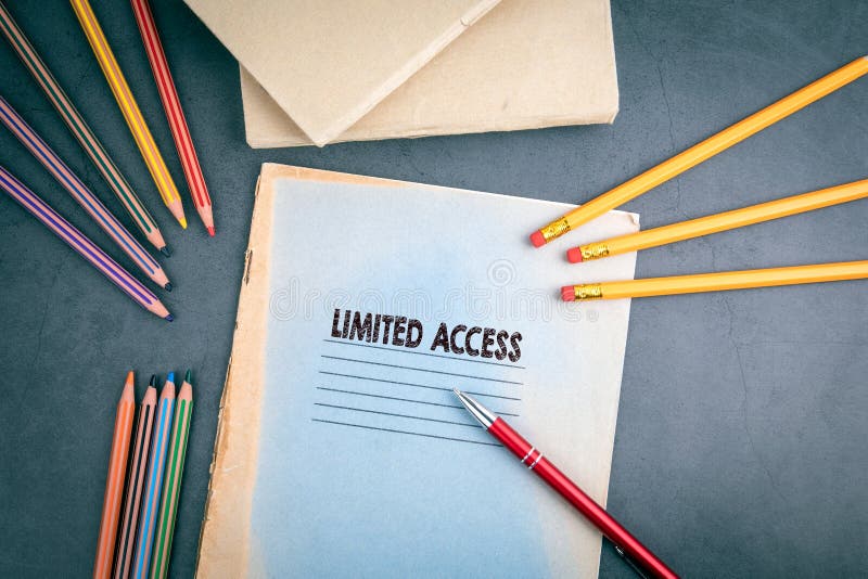 Limited Access. Document Reports, Personal Information Concept Stock ...