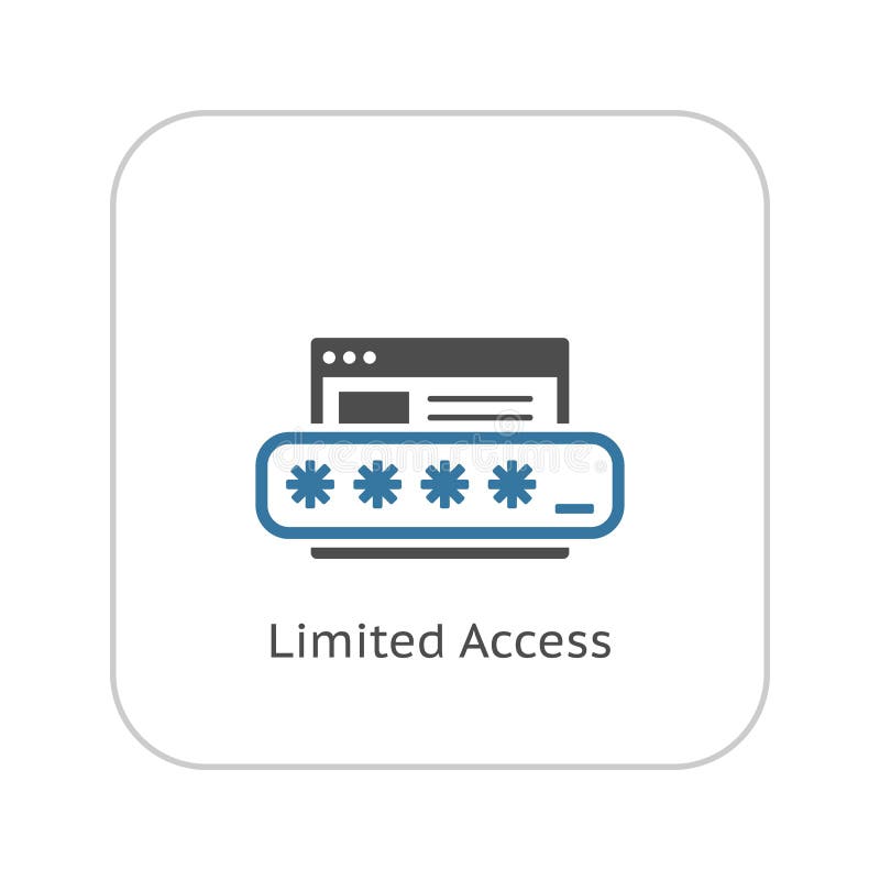 Limited Access Icon. Flat Design Stock Illustration - Illustration of ...