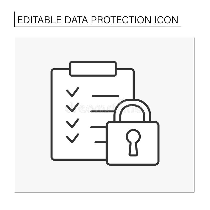 Limited access line icon stock vector. Illustration of twostep - 235759990
