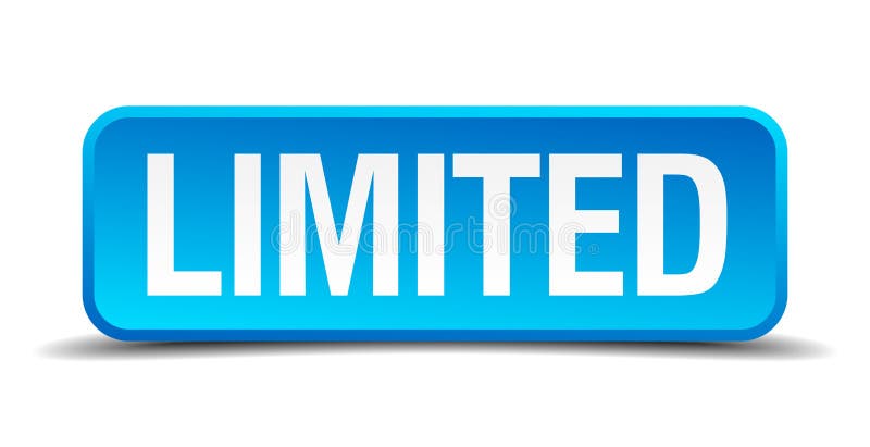 Limited button stock vector. Illustration of threedimensional - 121127687