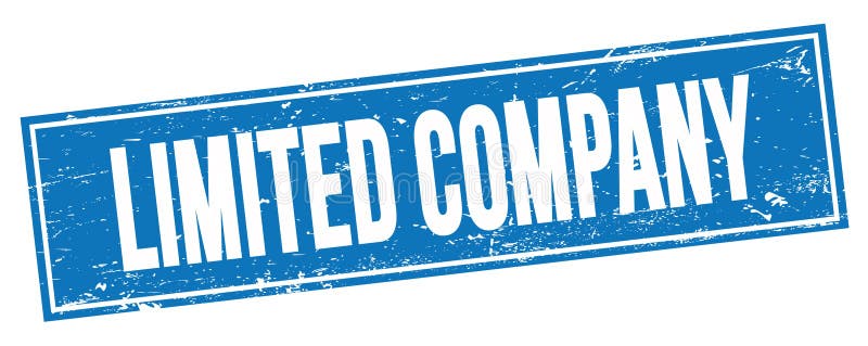 LIMITED COMPANY Text on Blue Grungy Rectangle Stamp Stock Illustration ...