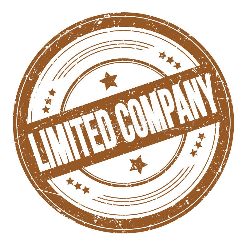 LIMITED COMPANY Text on Brown Round Grungy Stamp Stock Illustration ...