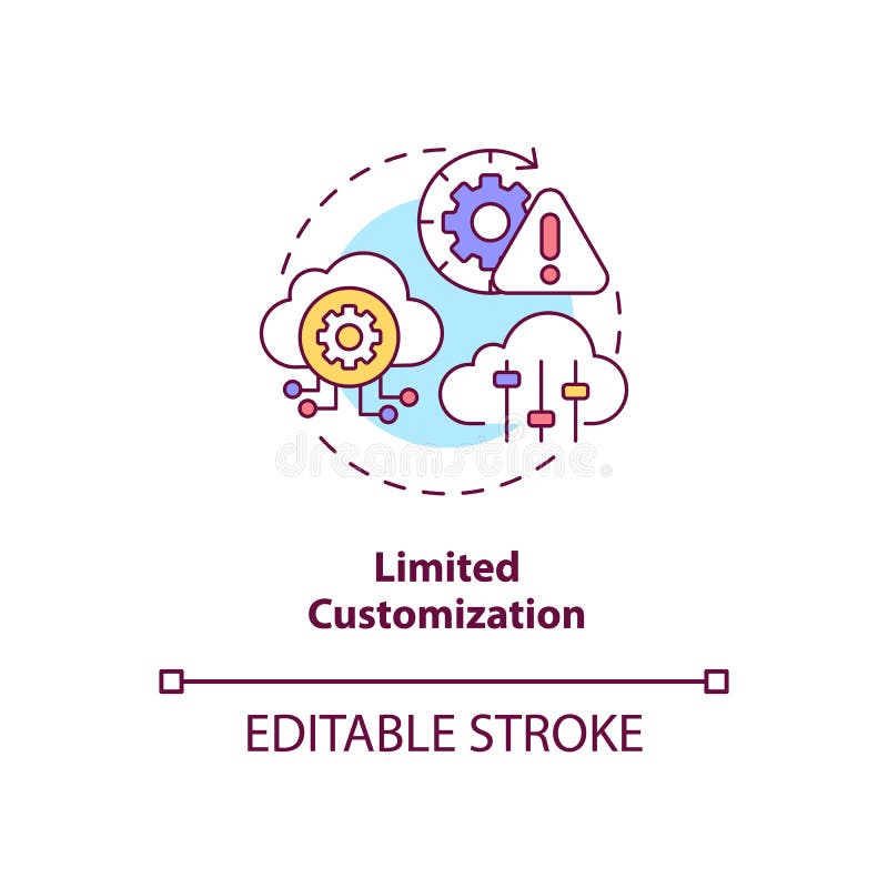 Limited Customization Concept Icon Stock Vector - Illustration of ...