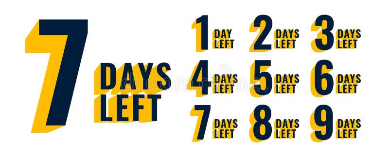 Limited Days Left Countdown Sign Template for Business Promo Stock ...