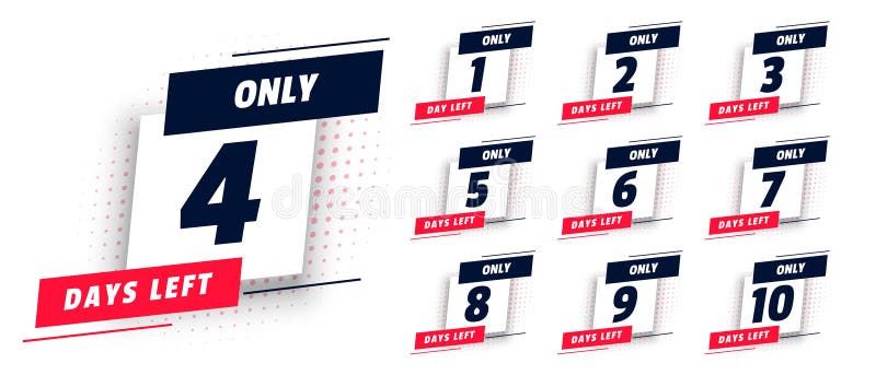 Limited Days Left Timer Template Design Stock Vector - Illustration of ...
