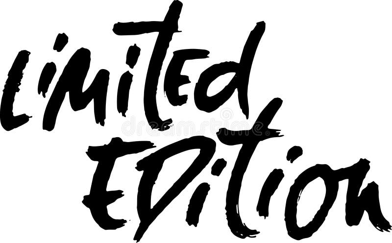 Limited Edition Dry Brush Modern Lettering Design. Stock Vector ...