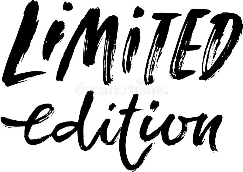 Limited Edition Modern Lettering Design. Stock Vector - Illustration of ...