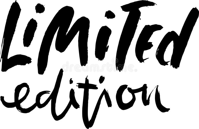 Limited Edition Modern Lettering Design. Stock Illustration ...