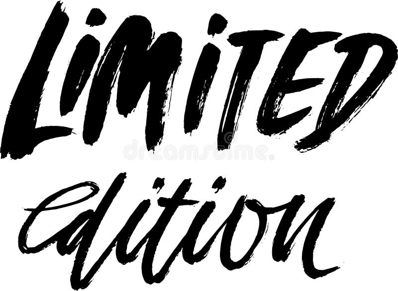 Limited Edition Modern Lettering Design. Stock Vector - Illustration of ...