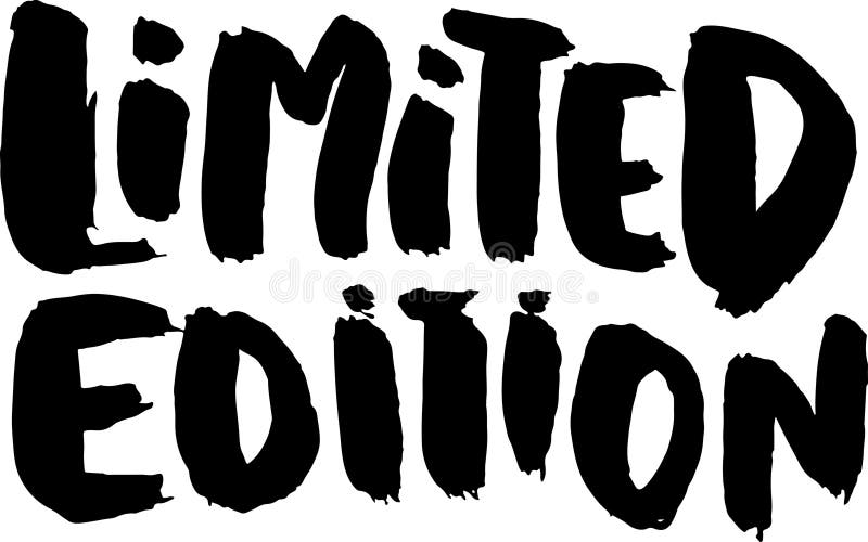 Limited Edition Modern Lettering Design. Stock Vector - Illustration of ...