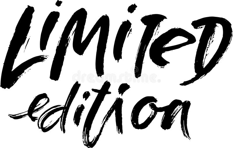 Limited Edition Modern Lettering Design. Stock Illustration ...