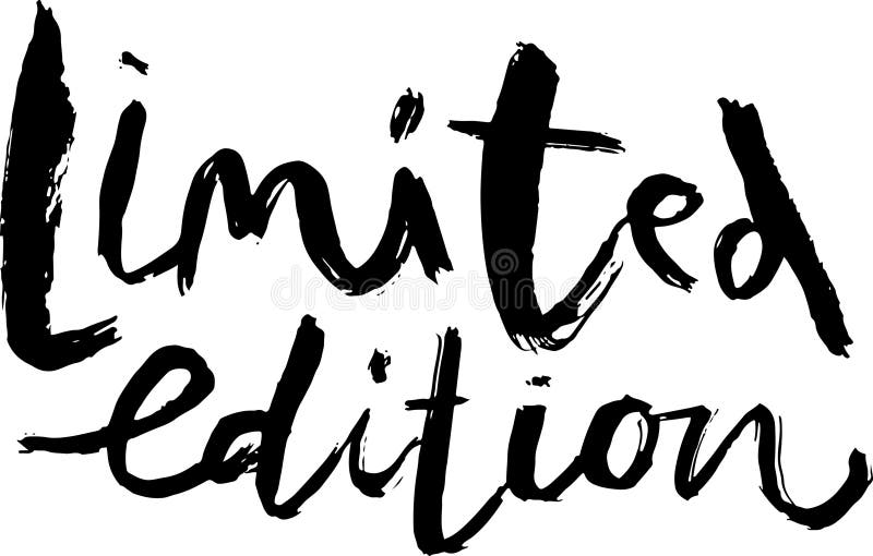 Limited Edition Modern Lettering Design. Stock Vector - Illustration of ...