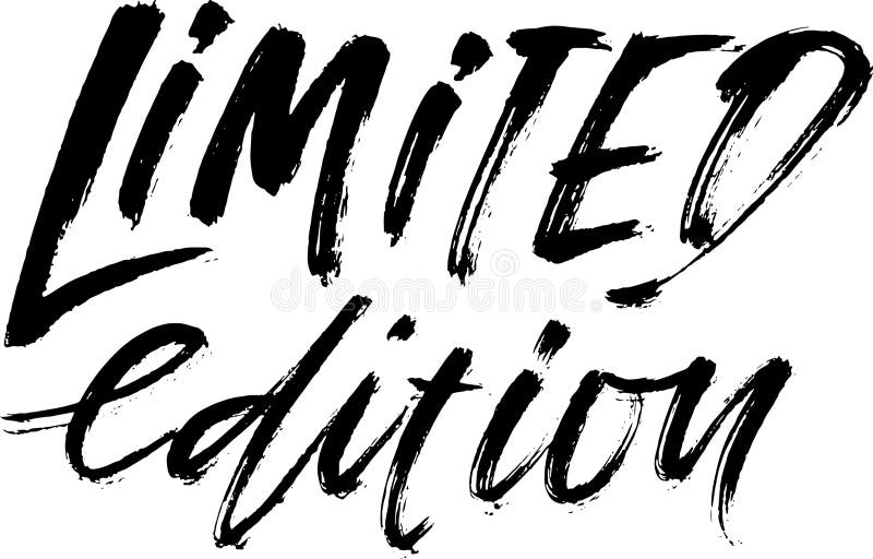 Limited Edition Modern Lettering Design. Stock Vector - Illustration of ...