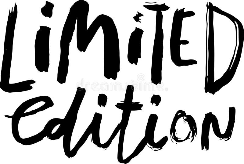 Limited Edition Modern Lettering Design. Stock Vector - Illustration of ...