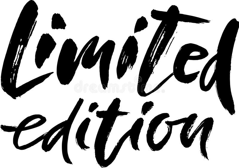 Limited Edition Modern Lettering Design. Stock Vector - Illustration of ...