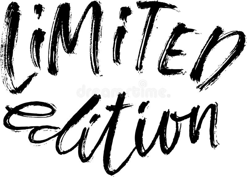 Limited Edition Modern Lettering Design. Stock Vector - Illustration of ...