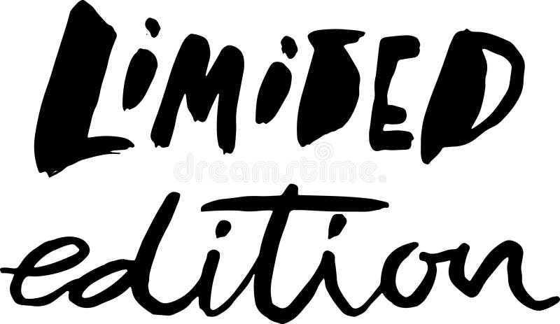 Limited Edition Modern Lettering Design. Stock Vector - Illustration of ...