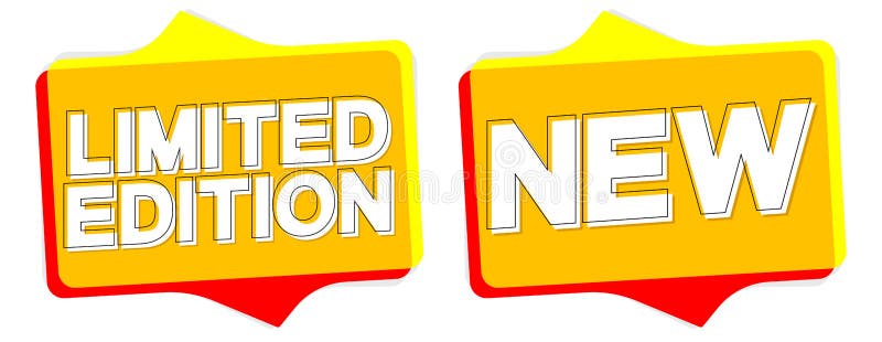 Limited Edition and New Banners Design Template, Promotion Tags, Vector ...