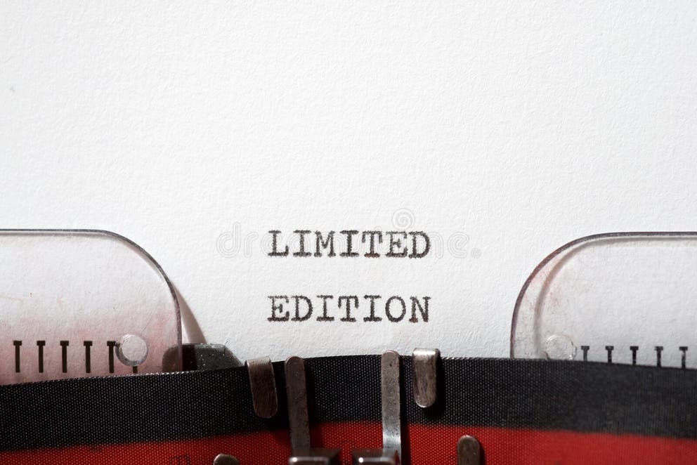 Limited edition text stock image. Image of textured - 211550163