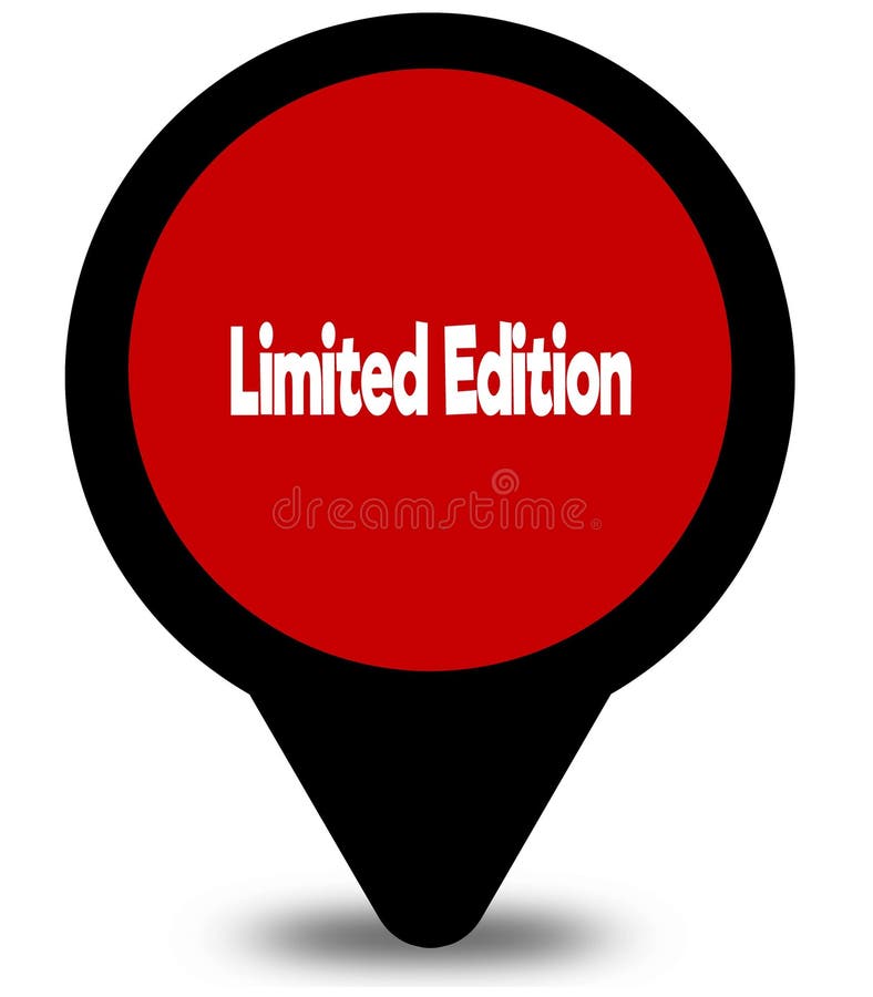 LIMITED EDITION on Red Location Pointer Illustration Stock Illustration ...