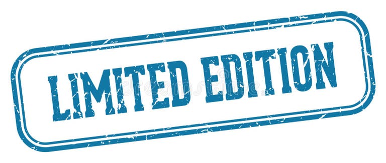Limited Edition Stamp. Limited Edition Rectangular Stamp on White ...