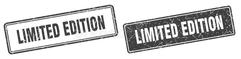 Limited Edition Stamp Set. Limited Edition Square Grunge Sign Stock ...