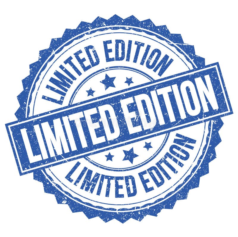 LIMITED EDITION Text on Blue Round Stamp Sign Stock Illustration ...